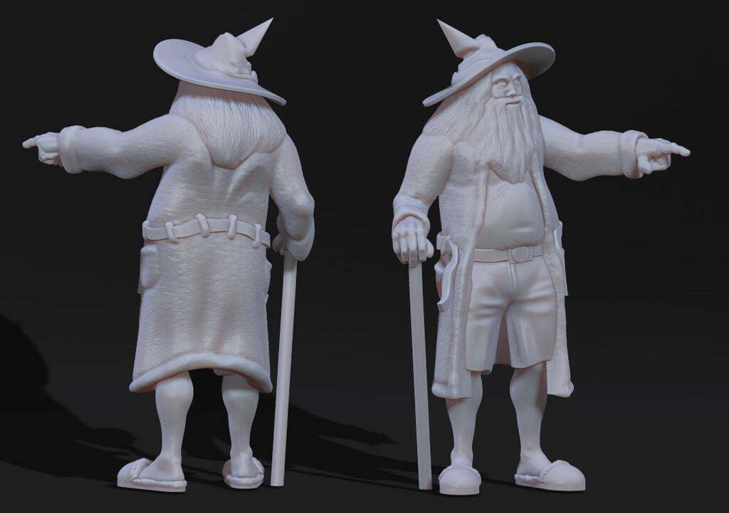 Free OBJ file The Fireball Wizard 🎩・3D printable design to download・Cults