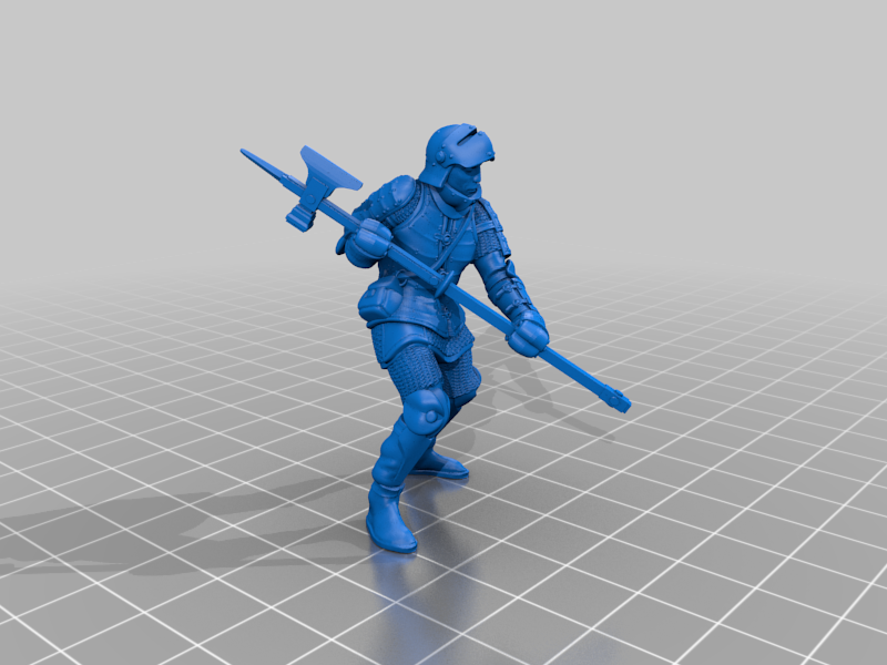 Free STL file 1-54 - Human Soldier - Halberd 🫡・Template to download and ...