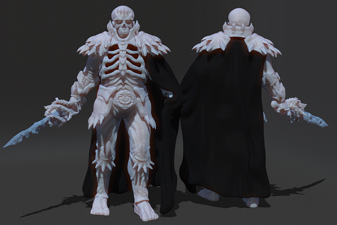 Free OBJ file The Skull Knight - Tribute・3D printing model to download ...