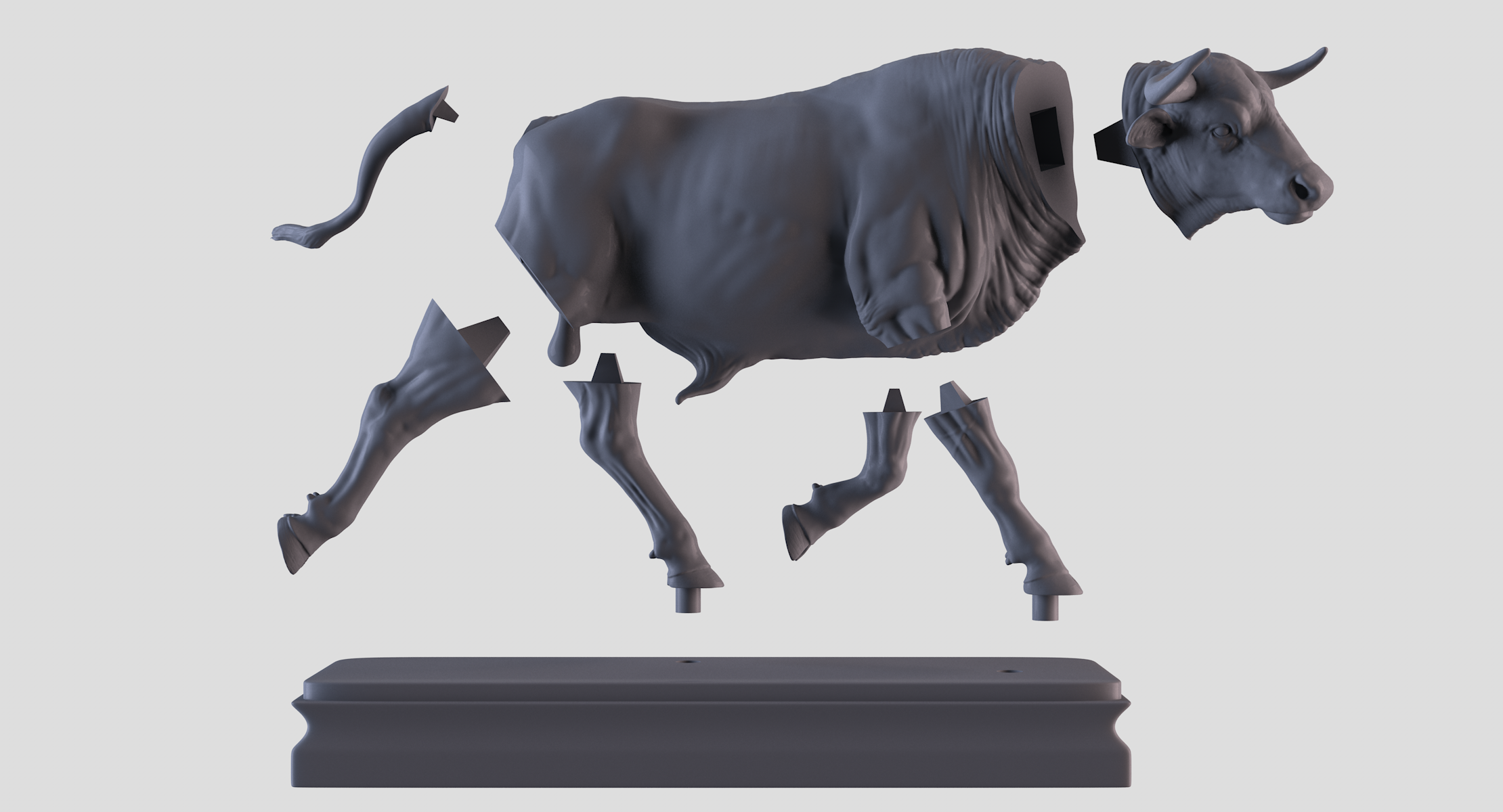 STL file Bull 🐂・3D printable design to download・Cults