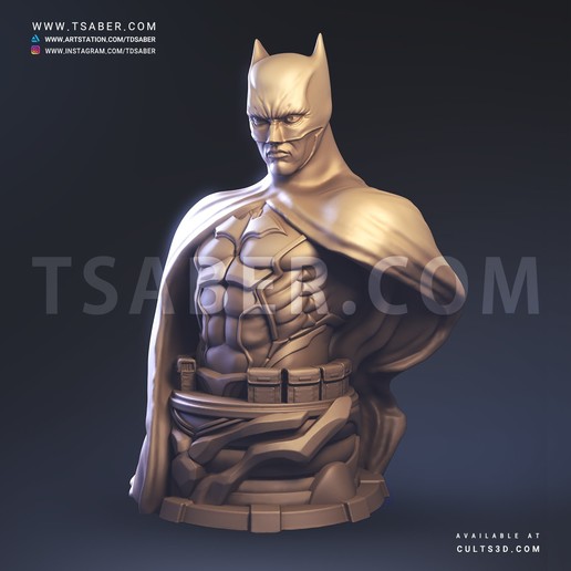 Download STL file Batman Bust - DC Collectibles • Template to 3D print ...