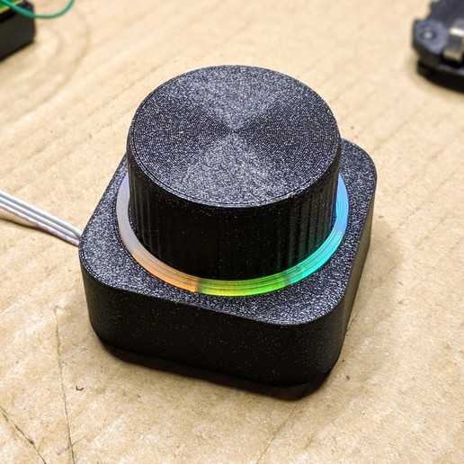 Download free SCAD file Knob with color LED ring • Template to 3D print ...