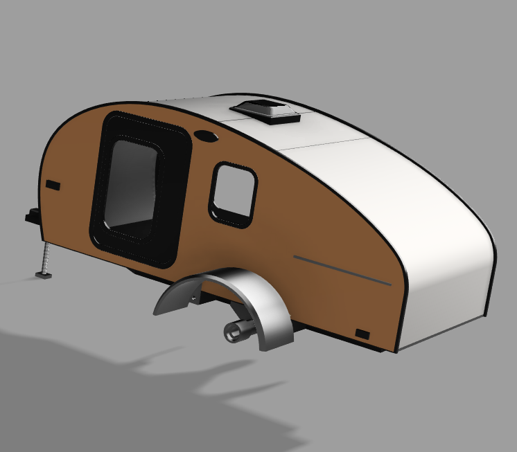 3D file teardrop camper・3D printing idea to download・Cults