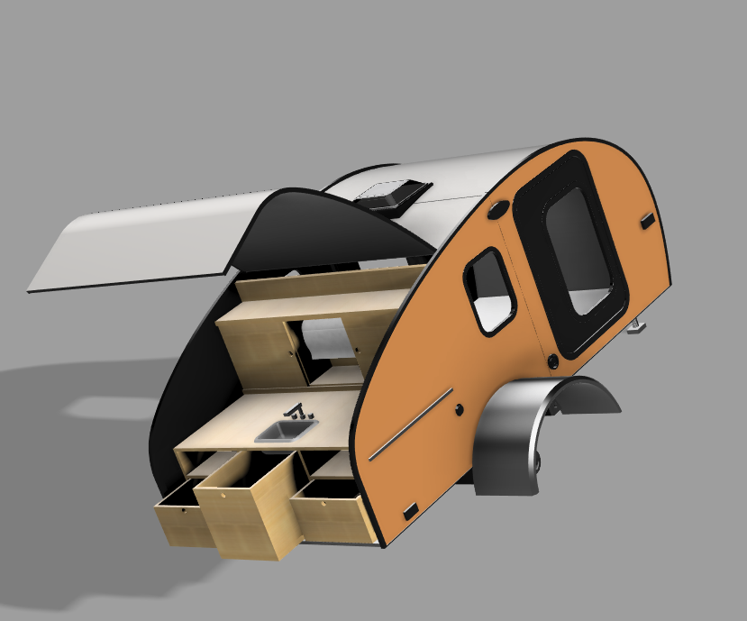 3D file teardrop camper・3D printing idea to download・Cults