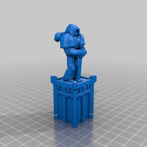 Download free STL file Space Marine Statue (40k Terrain) • 3D printing ...
