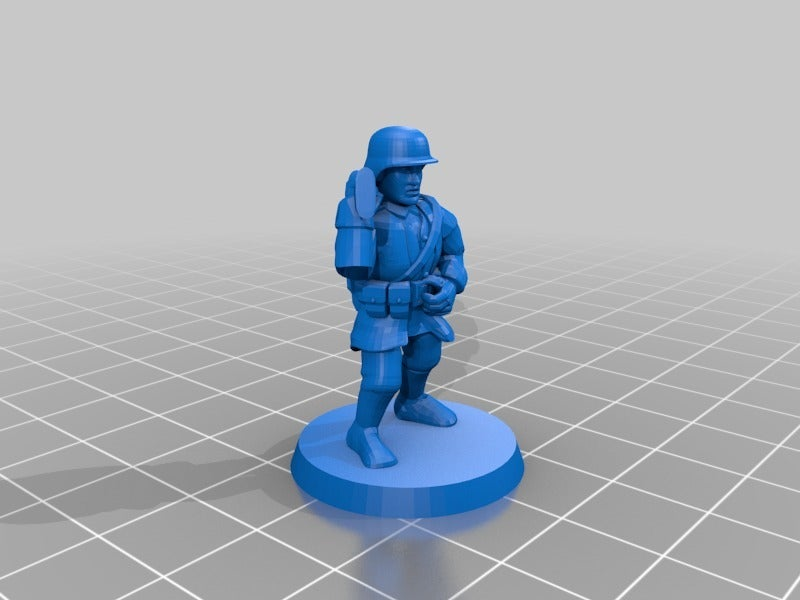 Free STL file WW2 German Infantry 28mm (Heroic pose)・Model to download ...