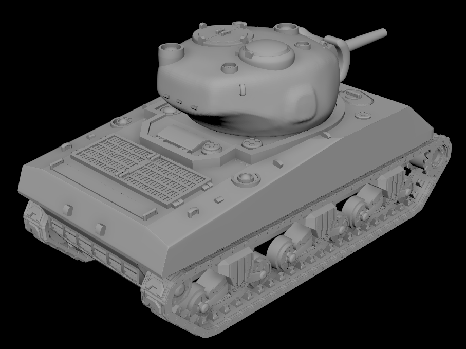STL file Sherman M4 Main Battle Tank 28mm WW2・3D printing design to ...