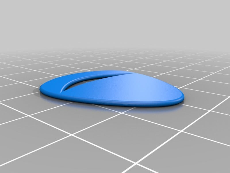 Free STL file Guitar Pick with Thumb Relief・3D printable model to ...