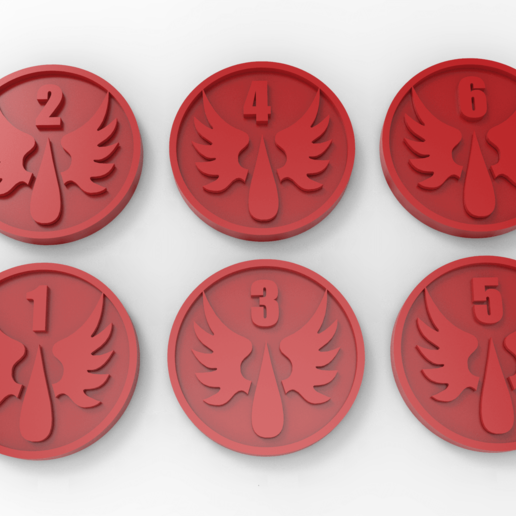 Download free STL file Blood Angels Objective Markers • 3D printing ...