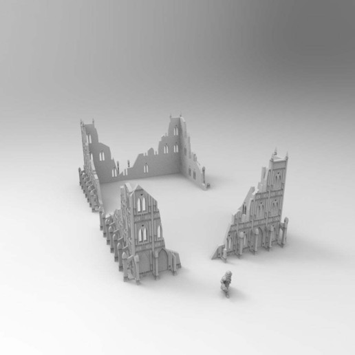 Download free STL file Gothic Basilica Warhammer Ruins and Terrain 28mm ...