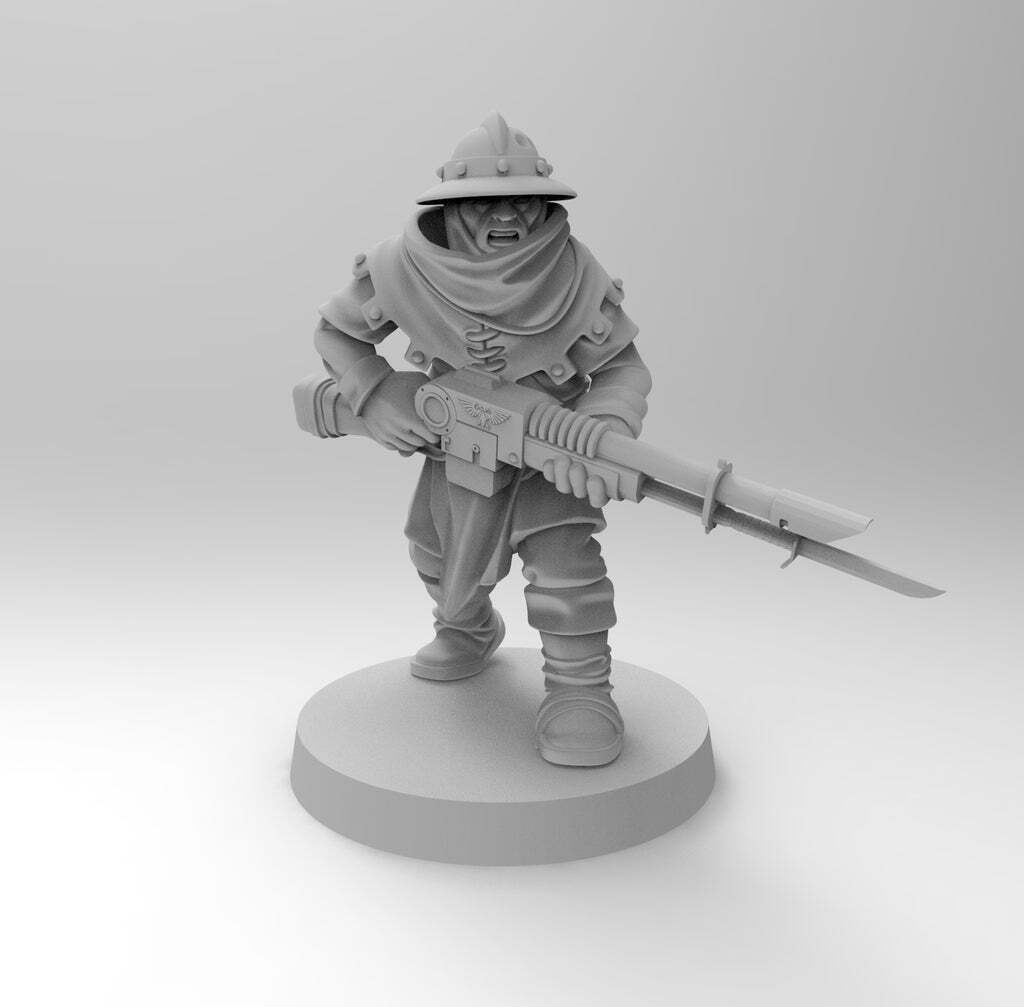 Free STL file Feudal Conscript Guardsman・3D print design to download・Cults