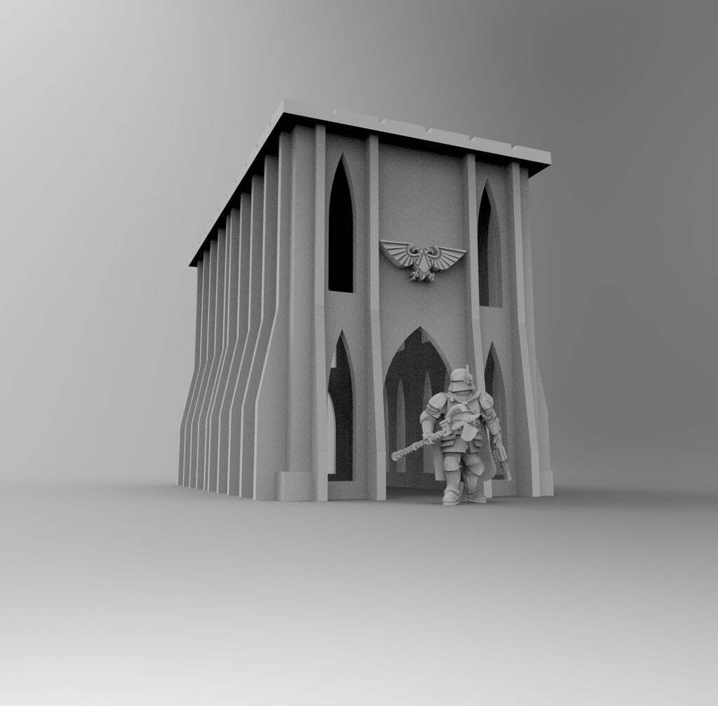 Free STL file Gothic Imperial Building 01・Object to download and to 3D ...