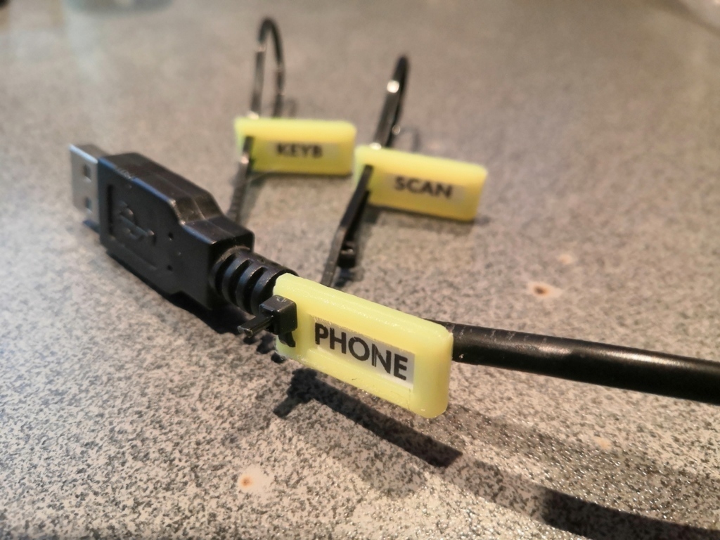 Free 3D file cable tag・3D printer model to download・Cults