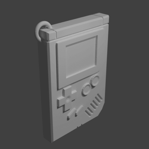 Descargar archivo OBJ gratis Gameboy key chain • Modelo para la ...