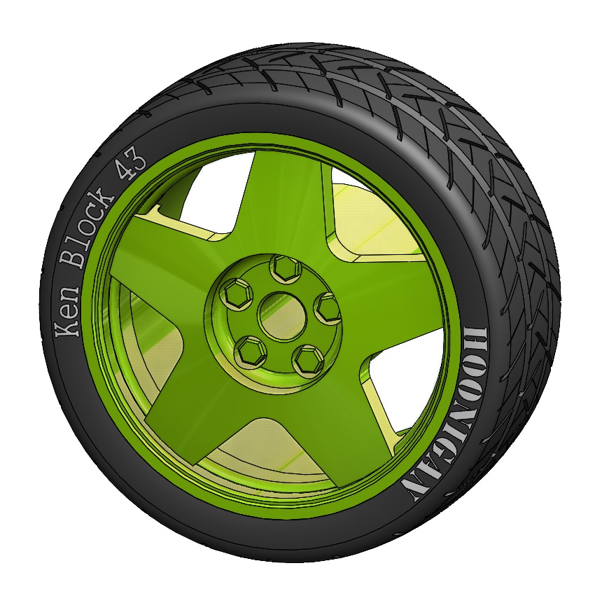 STL file Wheel_142_Ken_Block_Gymkhana-5・3D printer model to download・Cults
