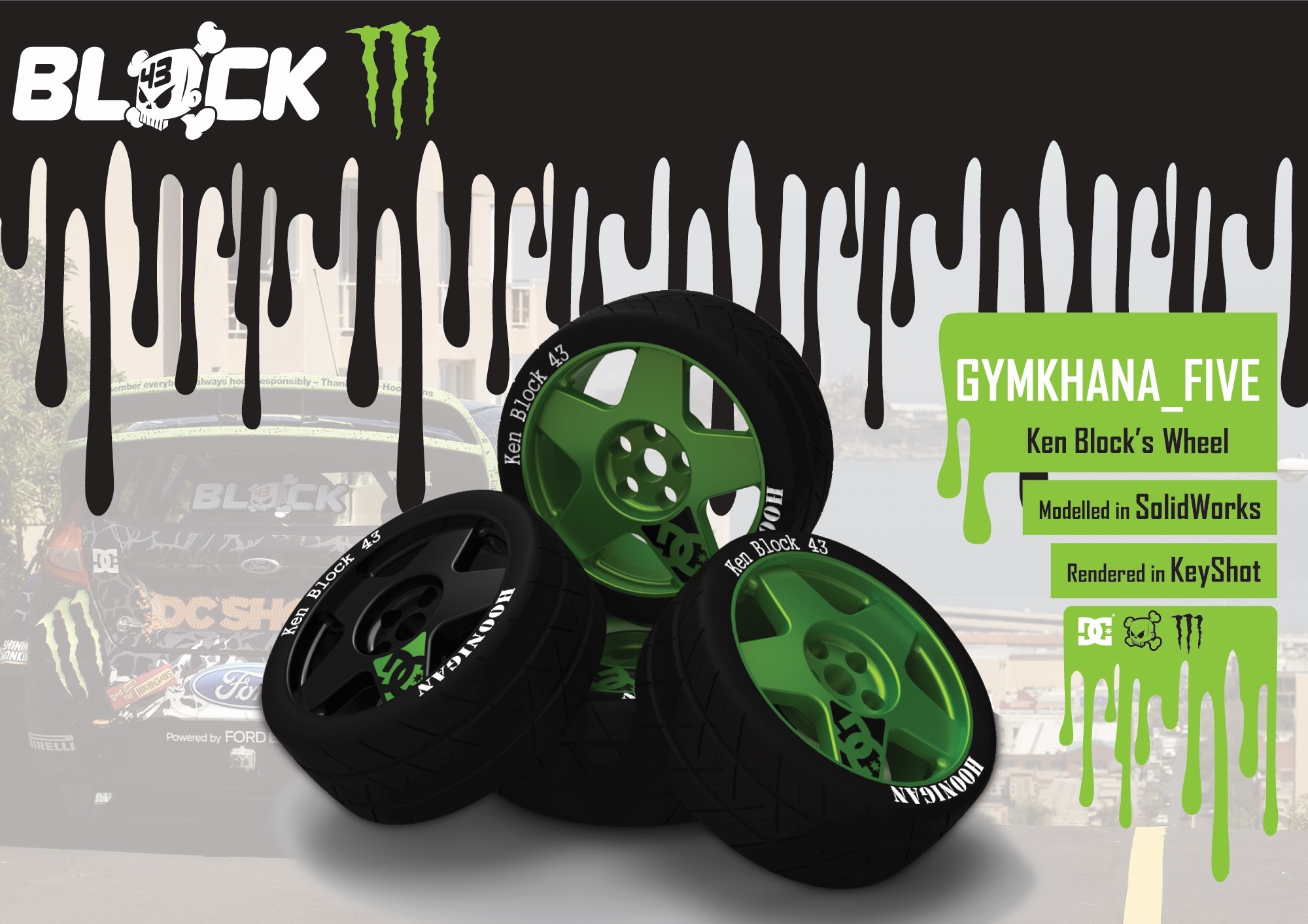 STL file Wheel_142_Ken_Block_Gymkhana-5・3D printer model to download・Cults