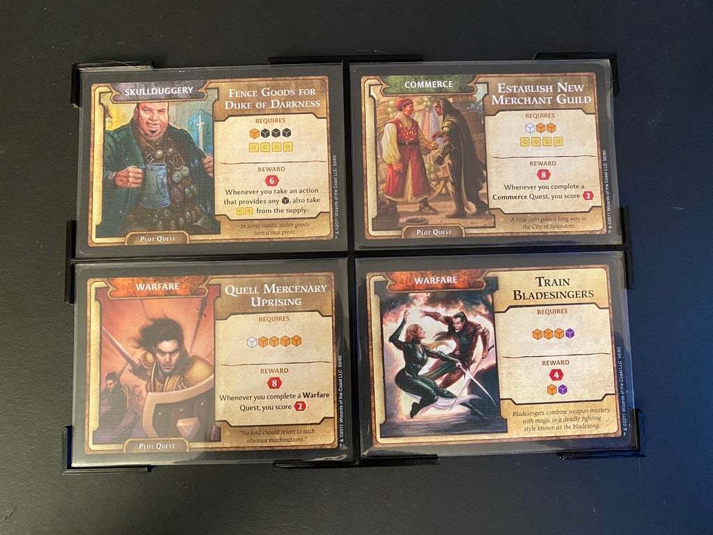 Free STL file Lords of Waterdeep - Tray for Quests at Cliffwatch Inn ...