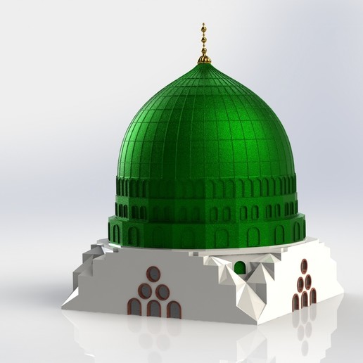 Download 3D printing templates The Green Dome of Prophet Muhammad ...