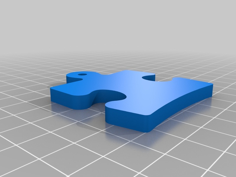 Бесплатный STL файл Autism Awareness Keyring 🗝️・3D-печатный дизайн для ...