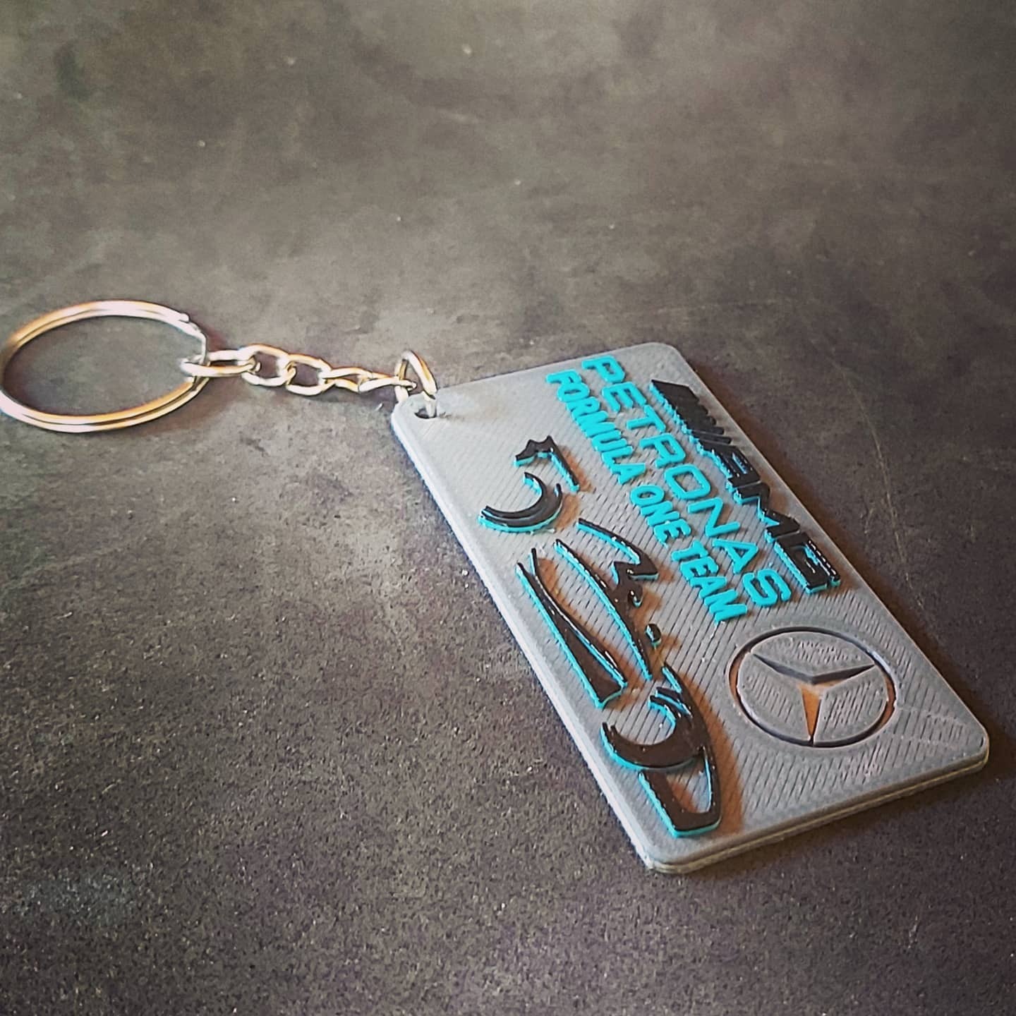 STL file Key ring F1 Mercedes Petronas・3D printer design to download・Cults