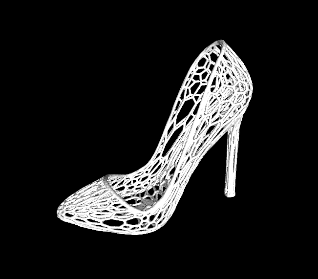 STL file Heeled Shoe / Voronoi Design・3D print object to download・Cults