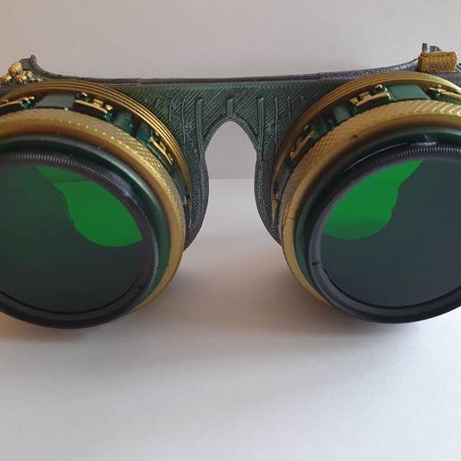 Download STL file Steampunk/Cyberpunk goggles • 3D printing model ・ Cults