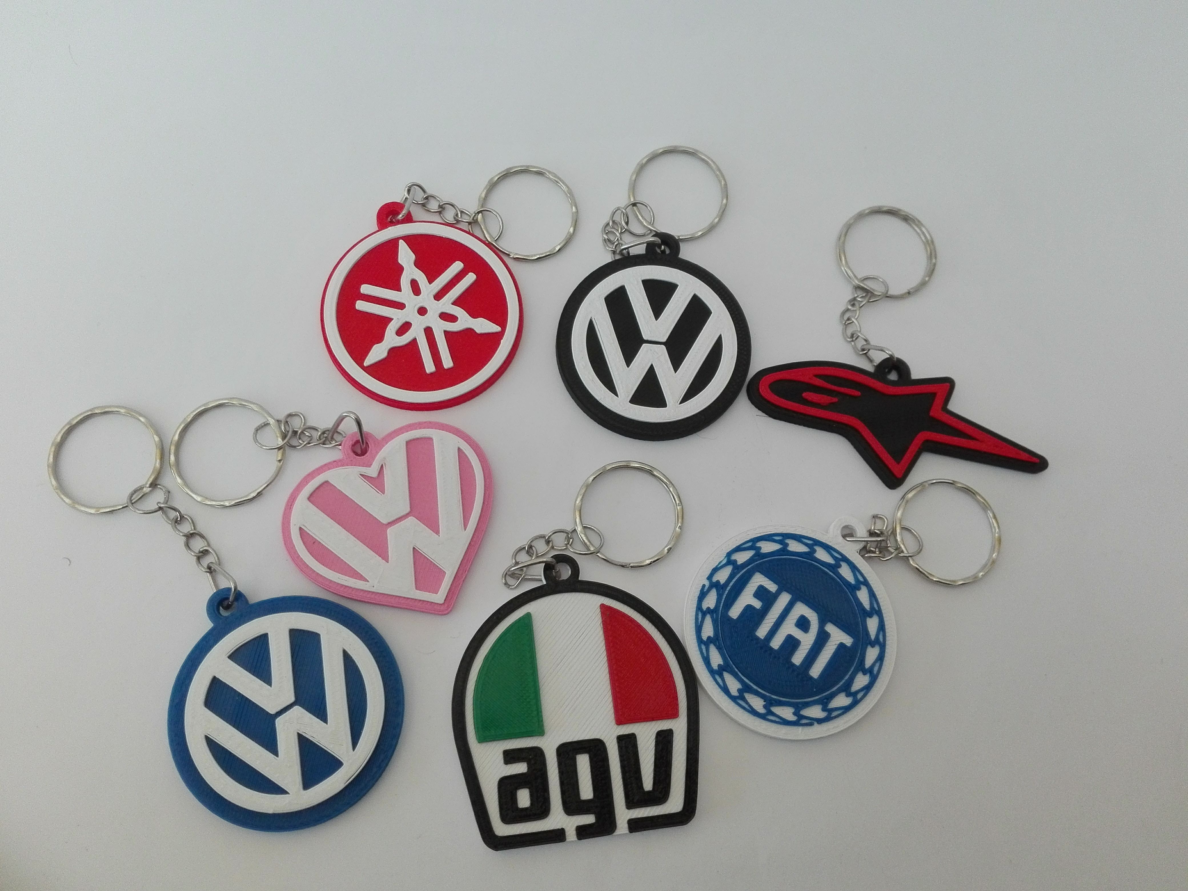 Archivo STL car brand's keychain pack 🚗・Diseño para descargar y ...