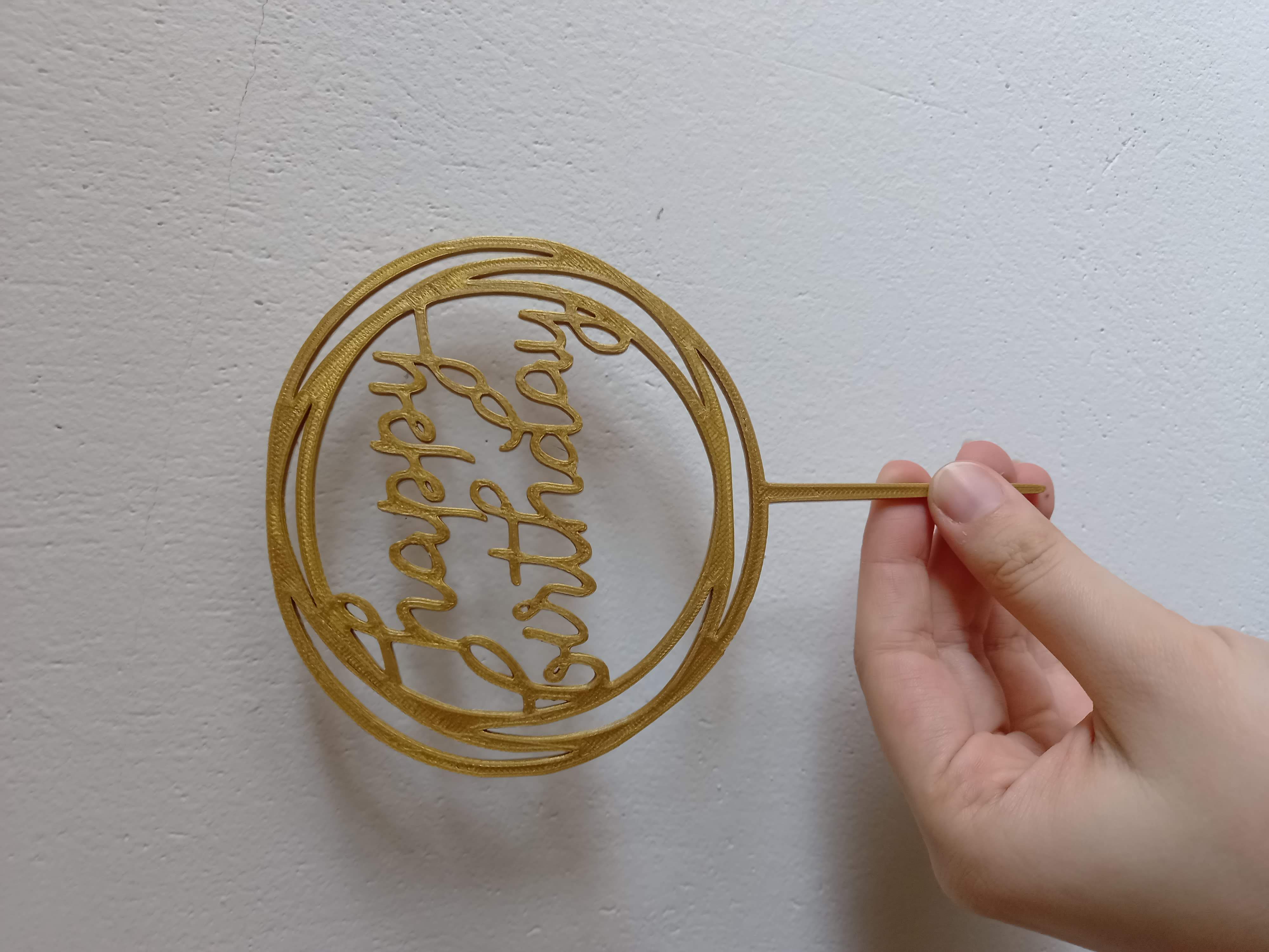 STL file Cake topper - Happy Birthday・3D printer design to download・Cults