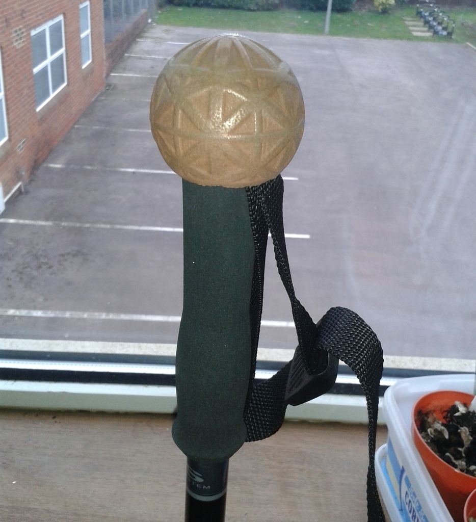 Free 3D file Hiking Pole handle - spherical Kikuchi map・3D printing ...