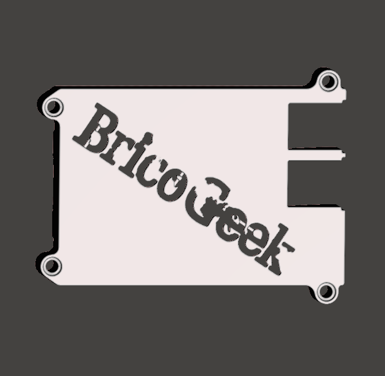 Free STL file Raspberry cover with Bricogeek leyend・3D printer design to download・Cults