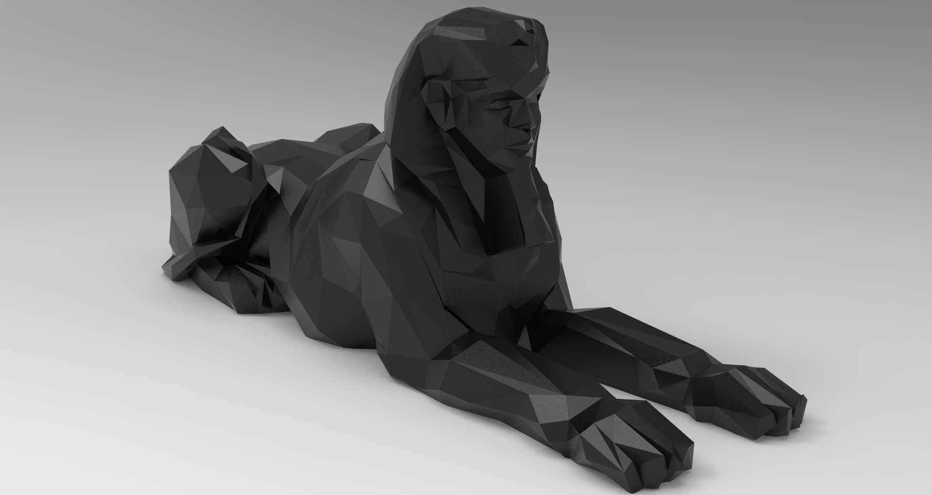 Free STL file Low Poly Sphinx 🎨・3D print design to download・Cults
