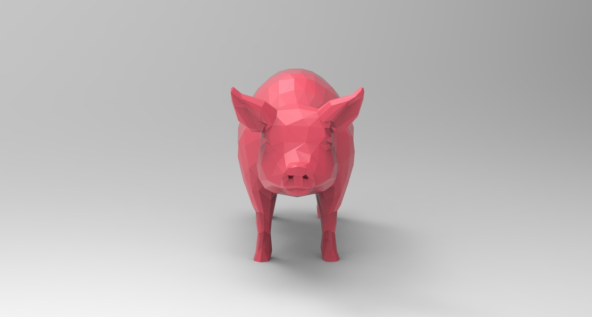 Free STL file Low Poly Pig・3D printing design to download・Cults