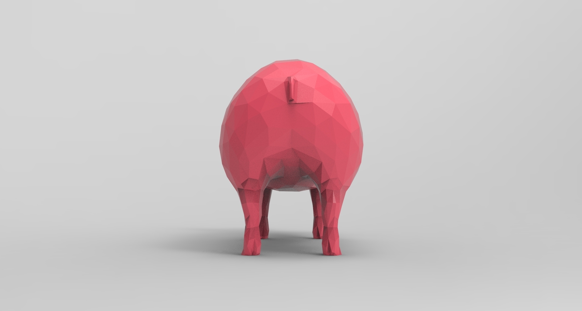 Free STL file Low Poly Pig・3D printing design to download・Cults