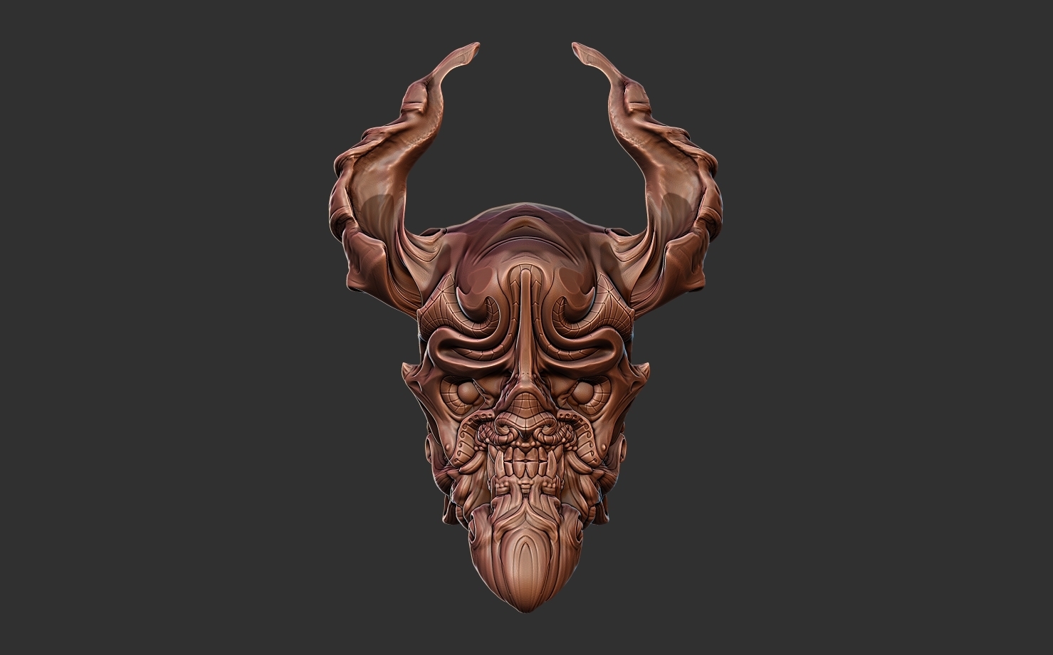 OBJ file Demon Mask 3D print model・3D printer design to download・Cults