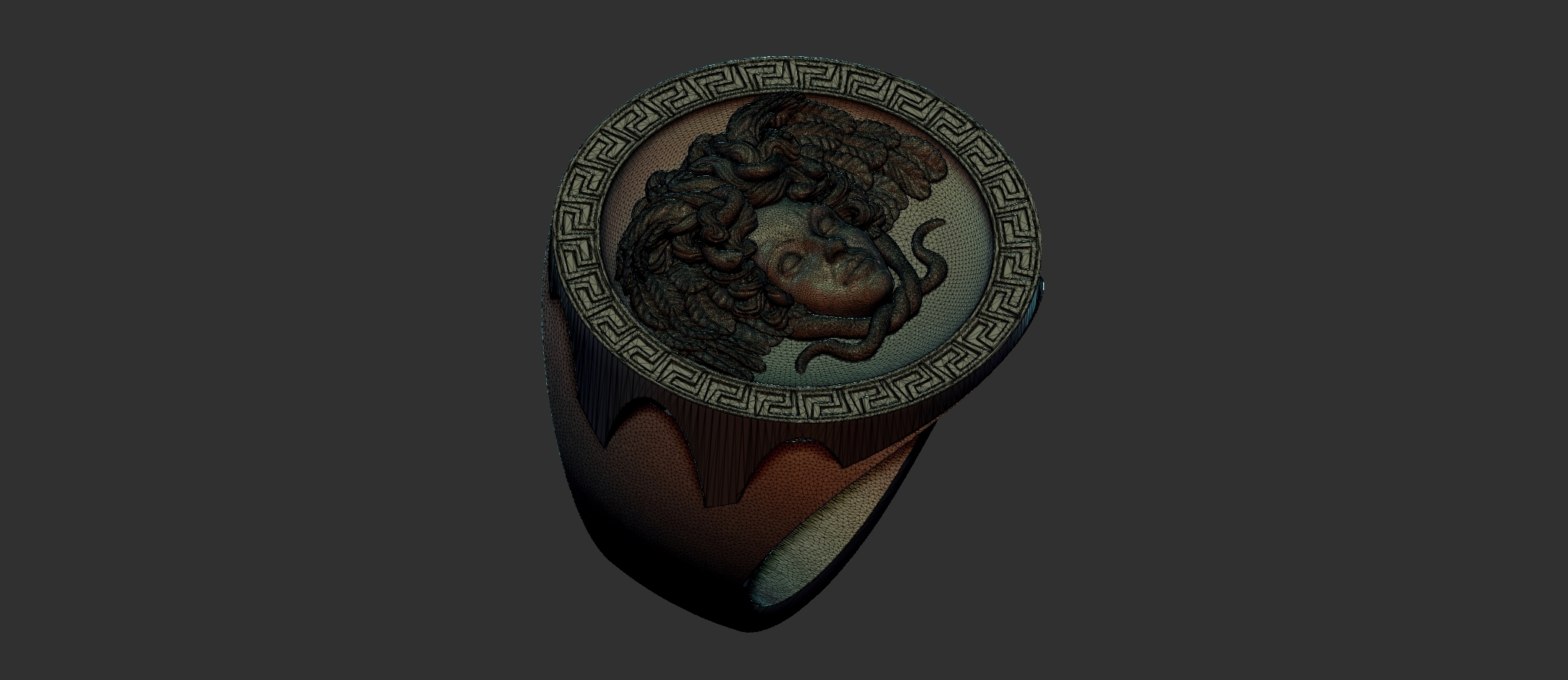 STL file Medusa Versace Logo Ring 3D print model・3D printing design to ...
