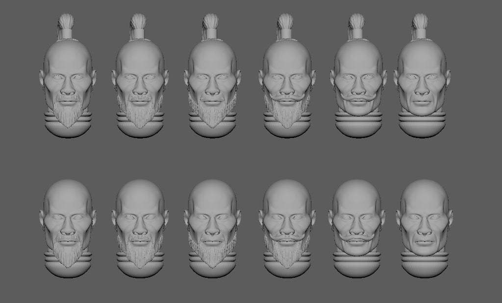 STL-Datei Mongolian Legions: Heads kostenlos・Modell für 3D-Druck zum ...