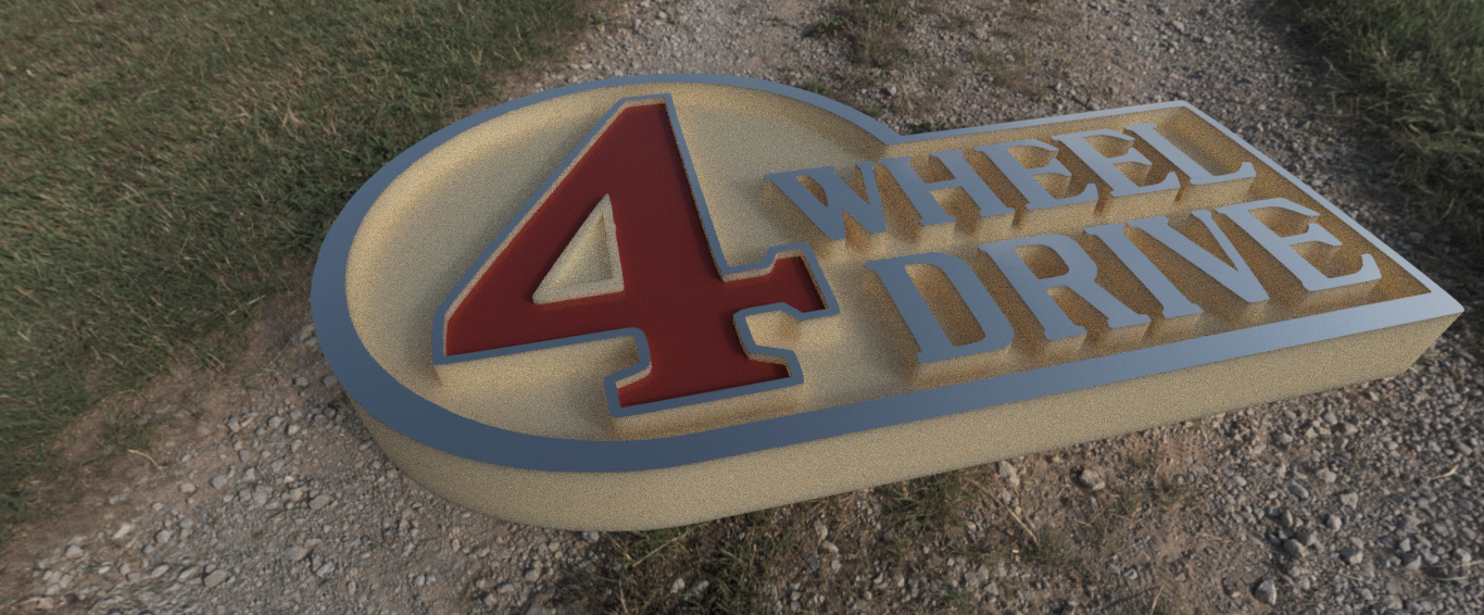 OBJ file Emblem - Wheel Drive 🛞・3D print design to download・Cults