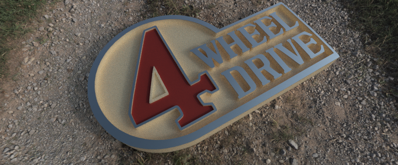 OBJ file Emblem - Wheel Drive 🛞・3D print design to download・Cults