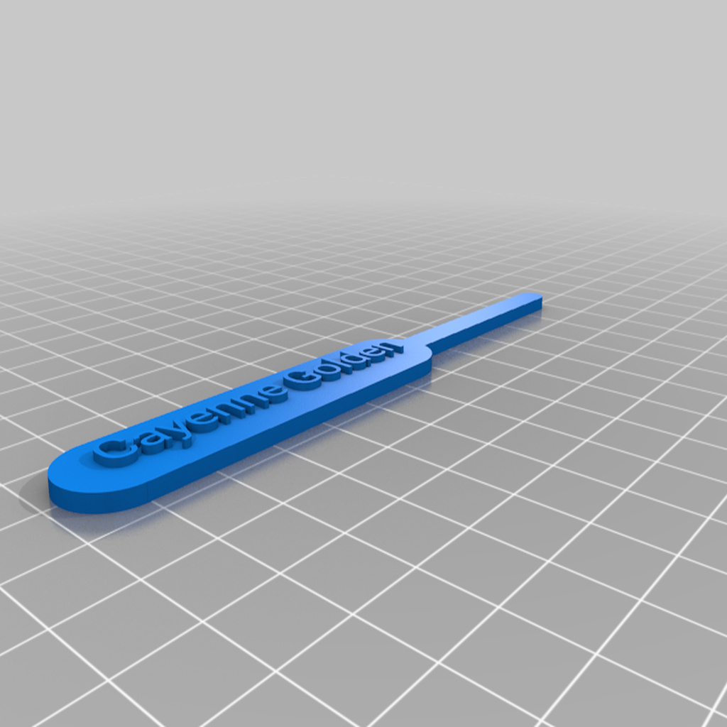 Free STL file Cayenne Golden label・3D printing template to download・Cults