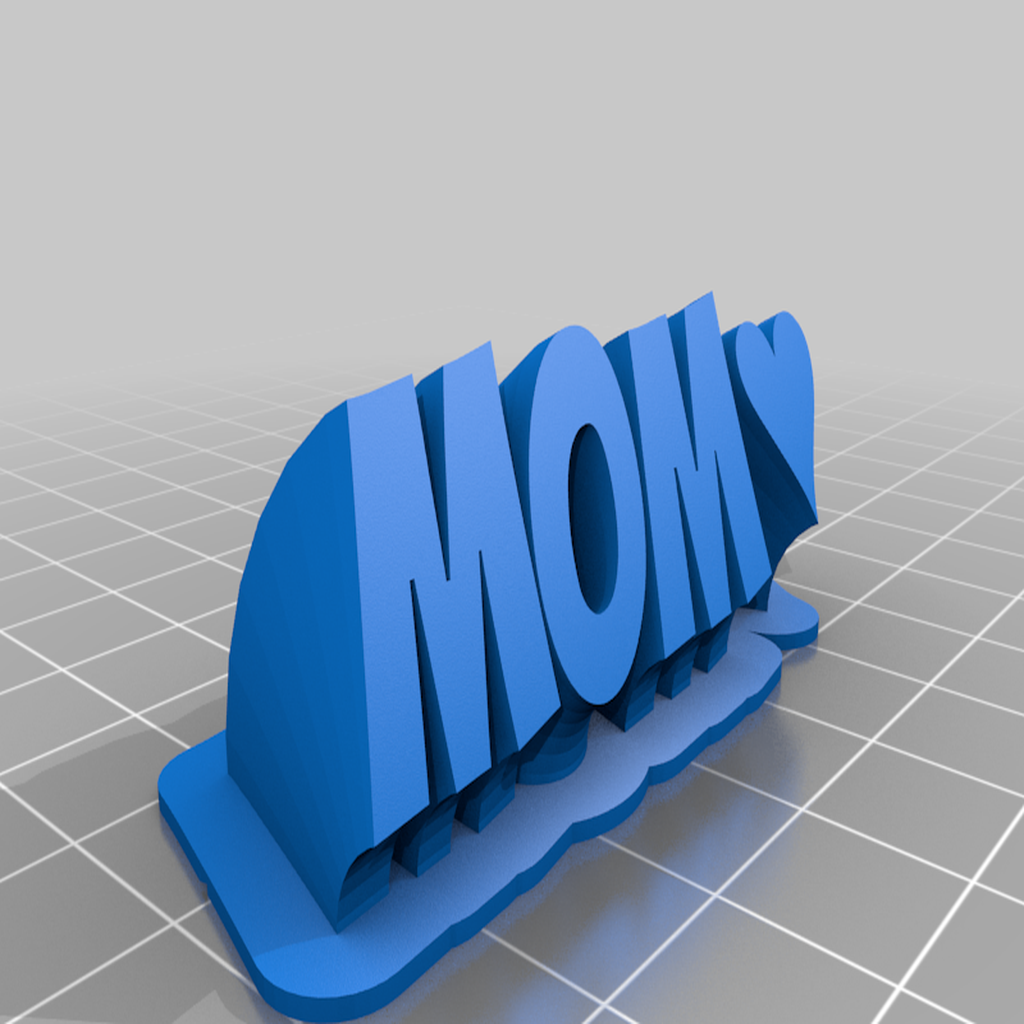 Free STL file Mom's textplate 🏢・3D printable object to download・Cults