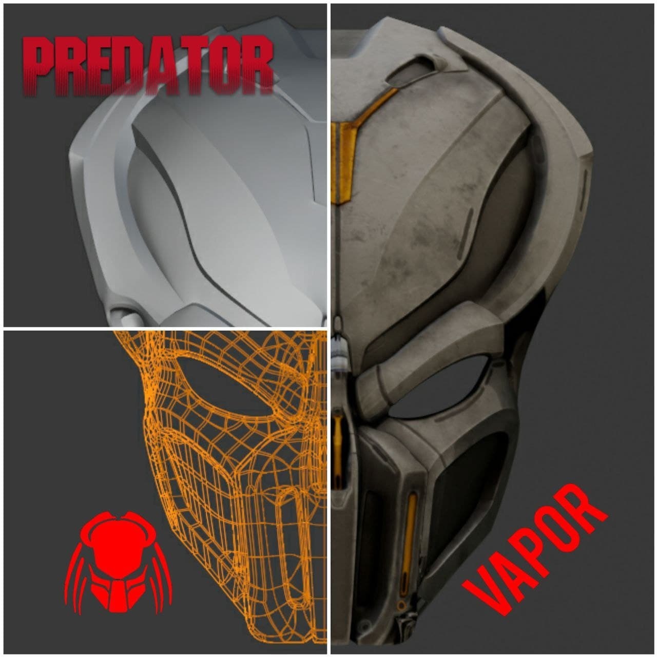 STL file Predator mask VAPOR・3D printer design to download・Cults