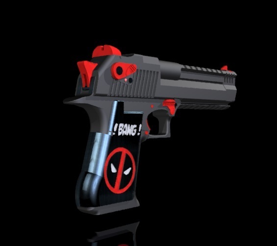 3D file Deadpool Bowl and Gun - Desert eagle・3D printable design to ...
