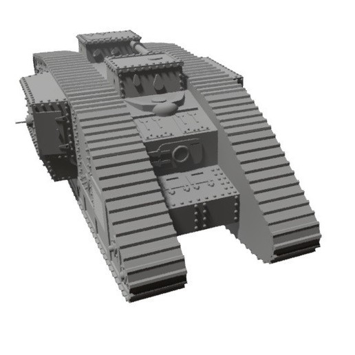 Descargar archivo STL Tanque Mark V "Macho" - En escalas 1/48 y 1/72 ...