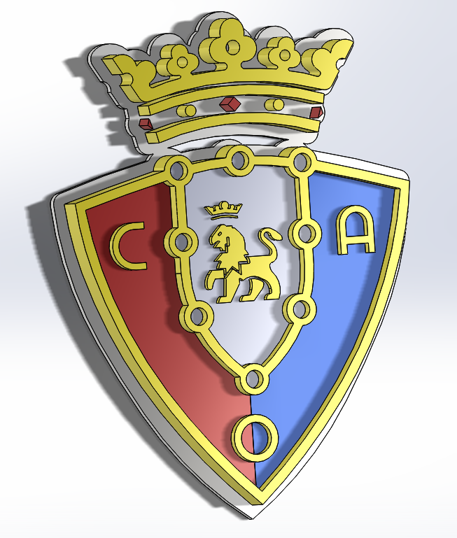 Archivo STL Placa escudo del C.A. Osasuna・Diseño de impresión en 3D ...