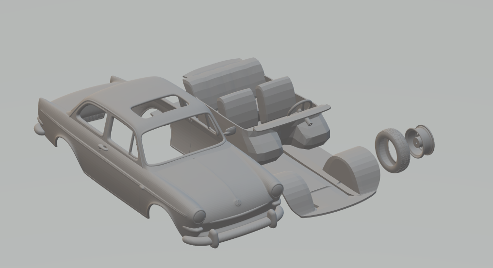 STL file Volkswagen Type 3 sedan・3D printable model to download・Cults