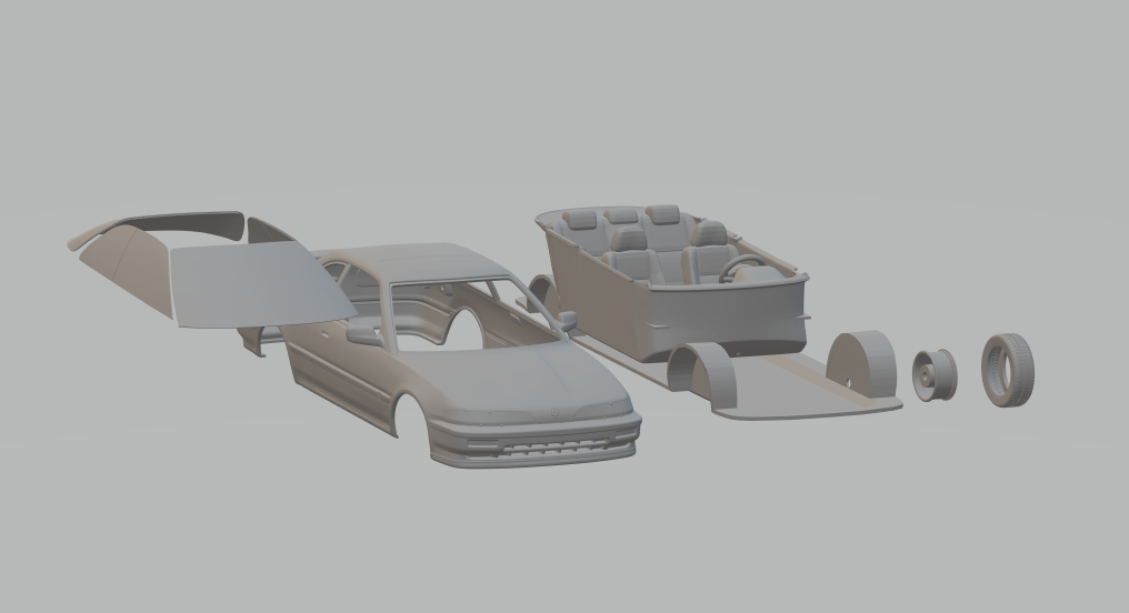 STL file Acura Integra coupe 1991 3D Model・3D printable model to ...
