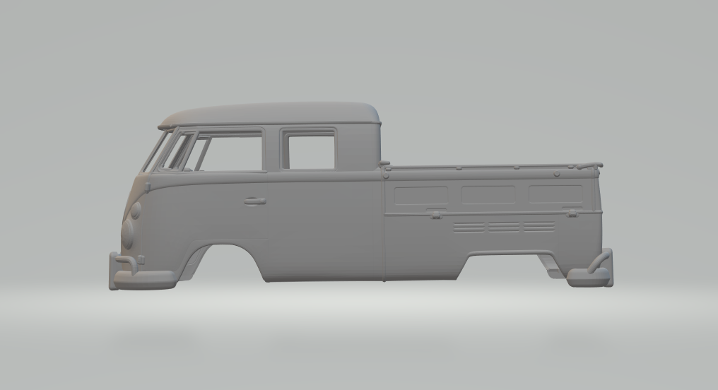 STL file Vw double cab・3D printing design to download・Cults