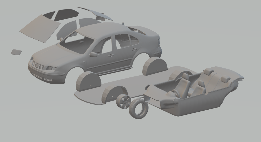 STL file Vw bora 2000・3D printer model to download・Cults