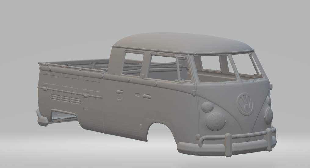 STL file Vw double cab・3D printing design to download・Cults