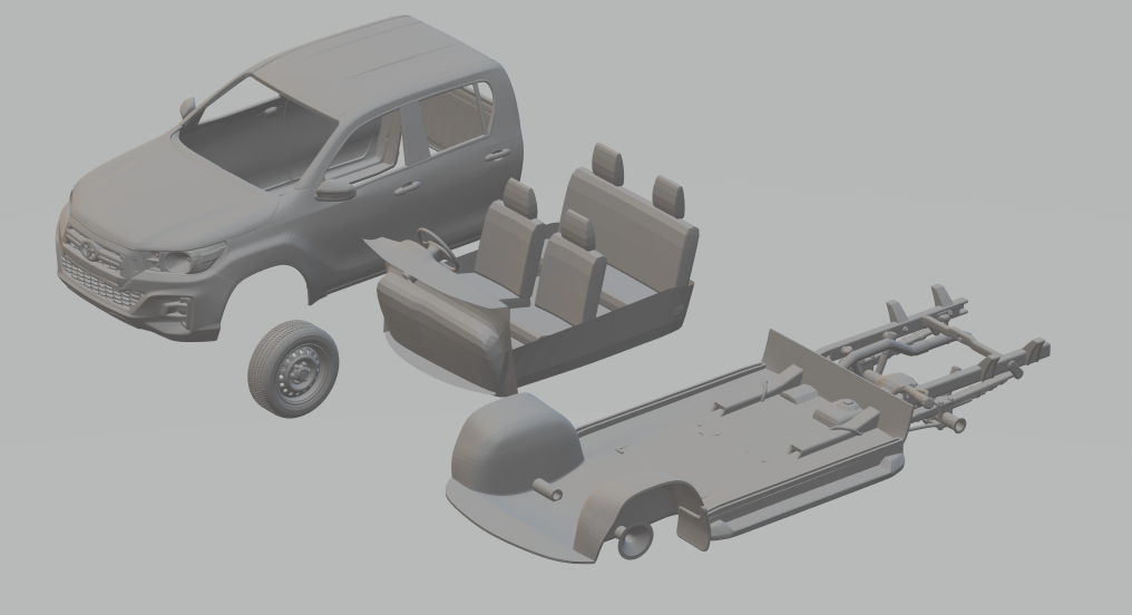 Archivo STL Toyota Hilux DoubleCab 19・Idea de impresión 3D para ...